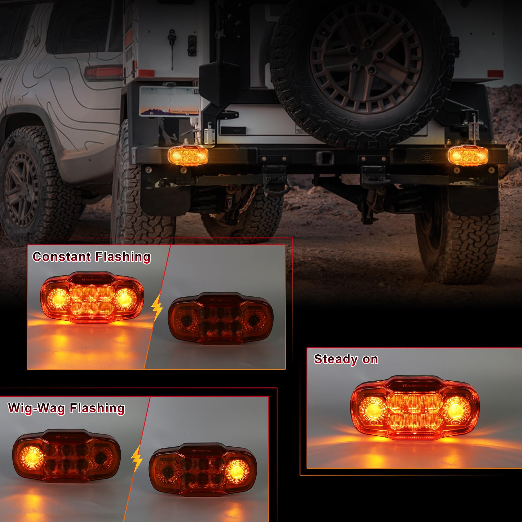 Snapklik.com : Wireless Logger Light Kit, Magnetic Amber LED Warning ...