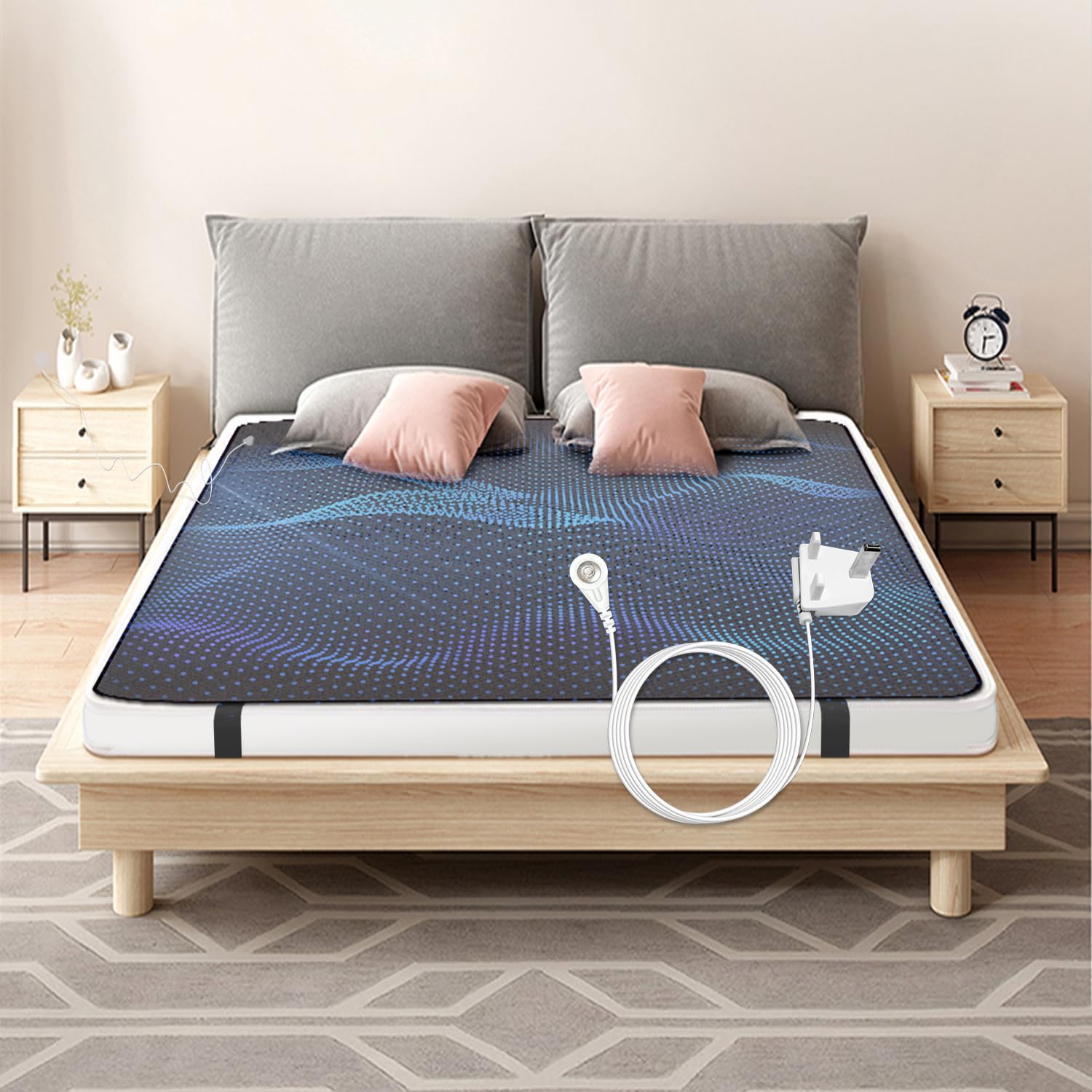 Grounding Mat UK for Bed Breathable Therapy Earthing Mat PU Grounding ...