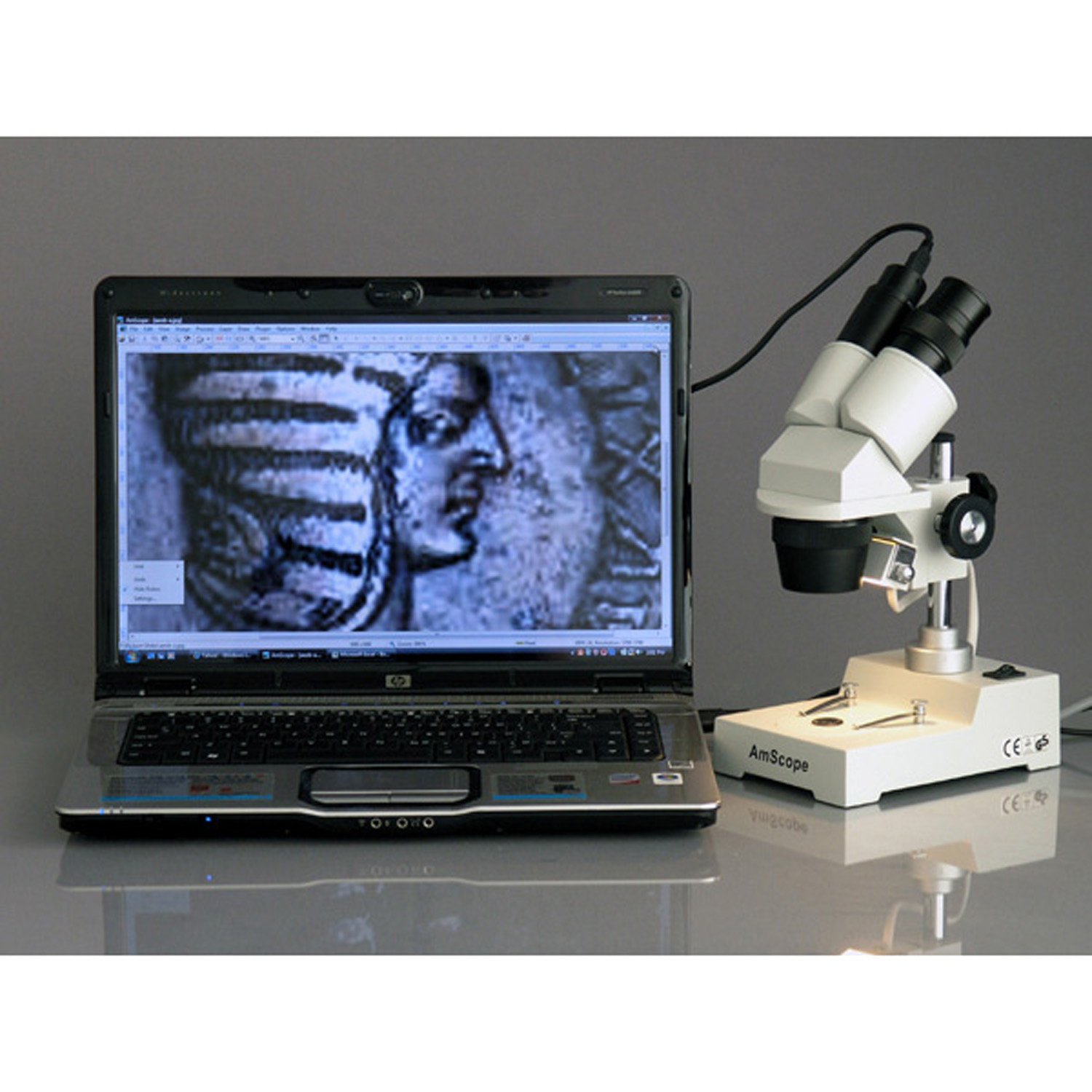 AmScope SE303-PZ-E Digital Binocular Stereo Microscope, WF10x and WF20x ...