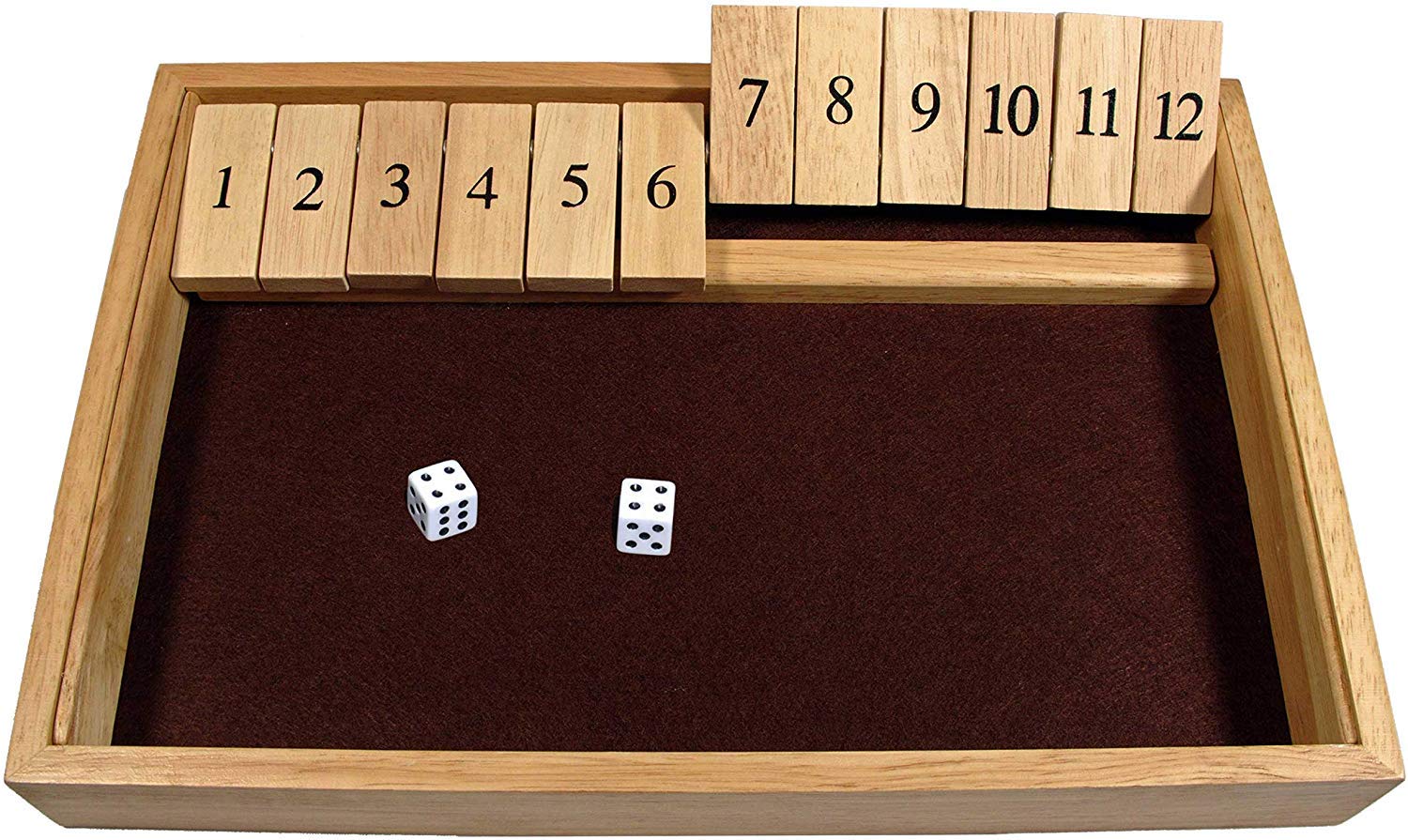 Amazon.com: Deluxe Wood 12 Numbers Shut The Box Game : Toys & Games