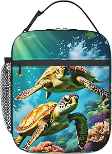 Amazon.com: cromcu Insulated Lunch Box for Kids Boys Women Turtle Lunch ...