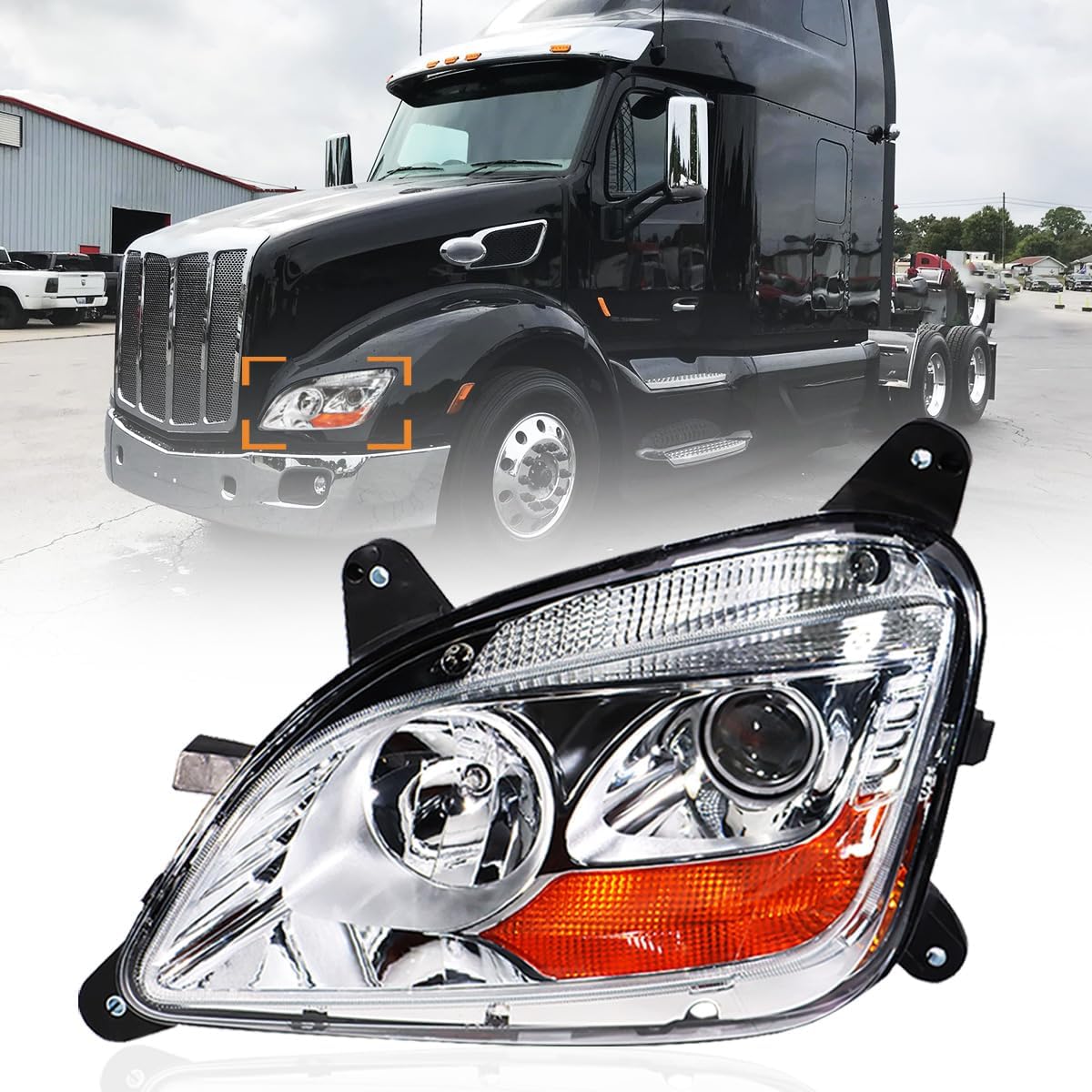 Amazon.com: Fit for 2011-2023 Peterbilt 579 587 Class 8 Truck Projector ...