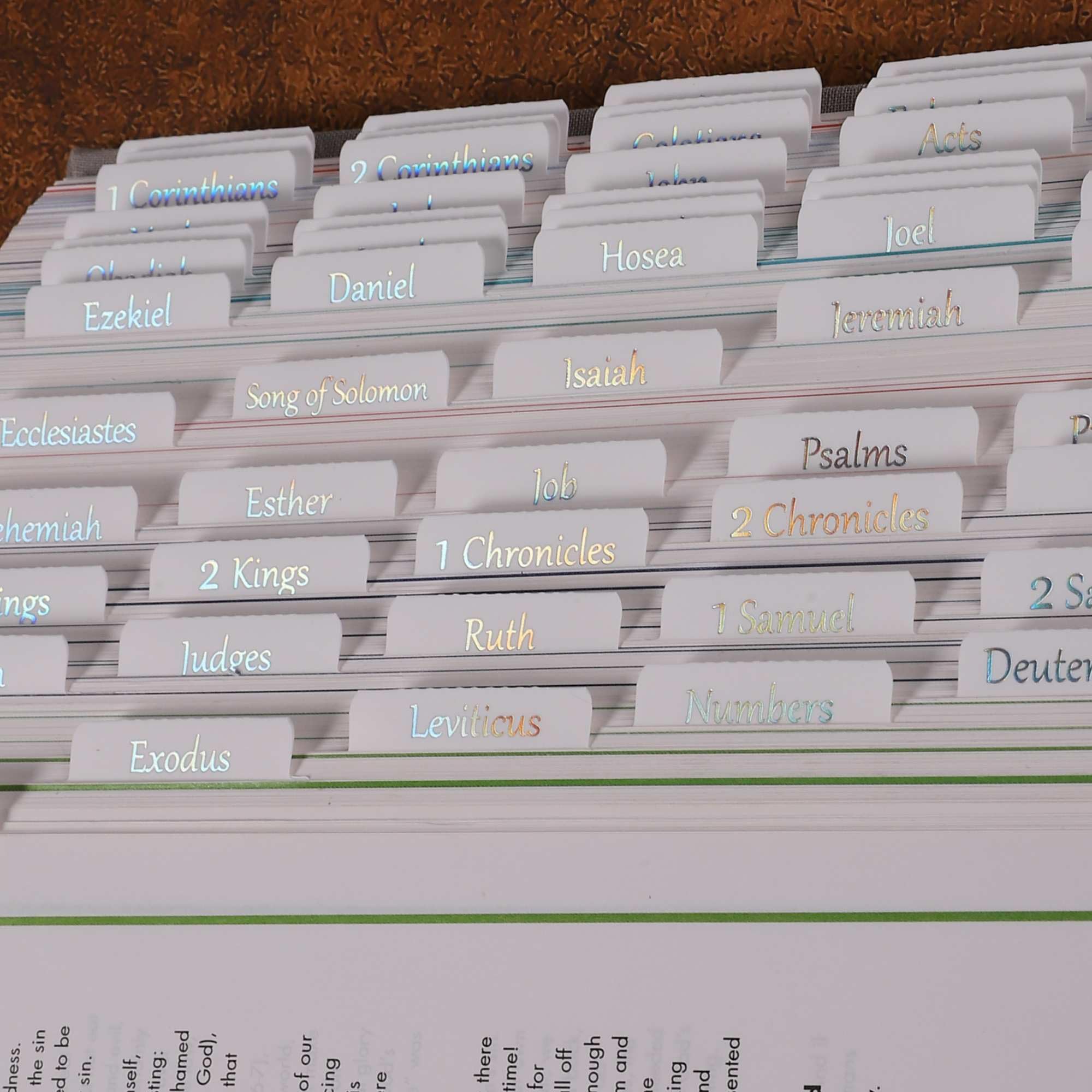 Snapklik.com : Thinkor Reposition Laminated Holographic Bible Tabs ...