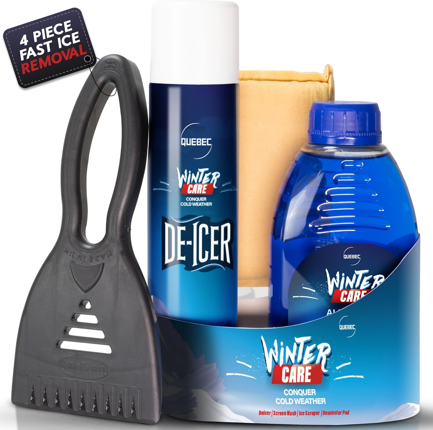 Quebec Winter Essential Gift Pack – Quick Acting Deicer – Removes Dirt ...