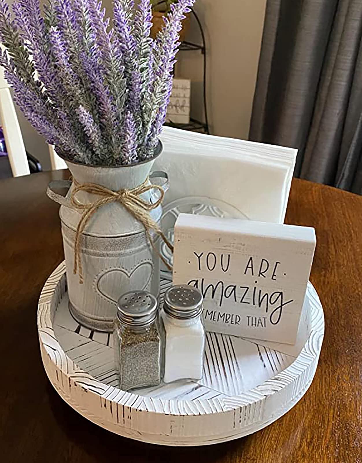 Snapklik.com : 12" Wood Lazy Susan Turntable Organizer, Farmhouse ...