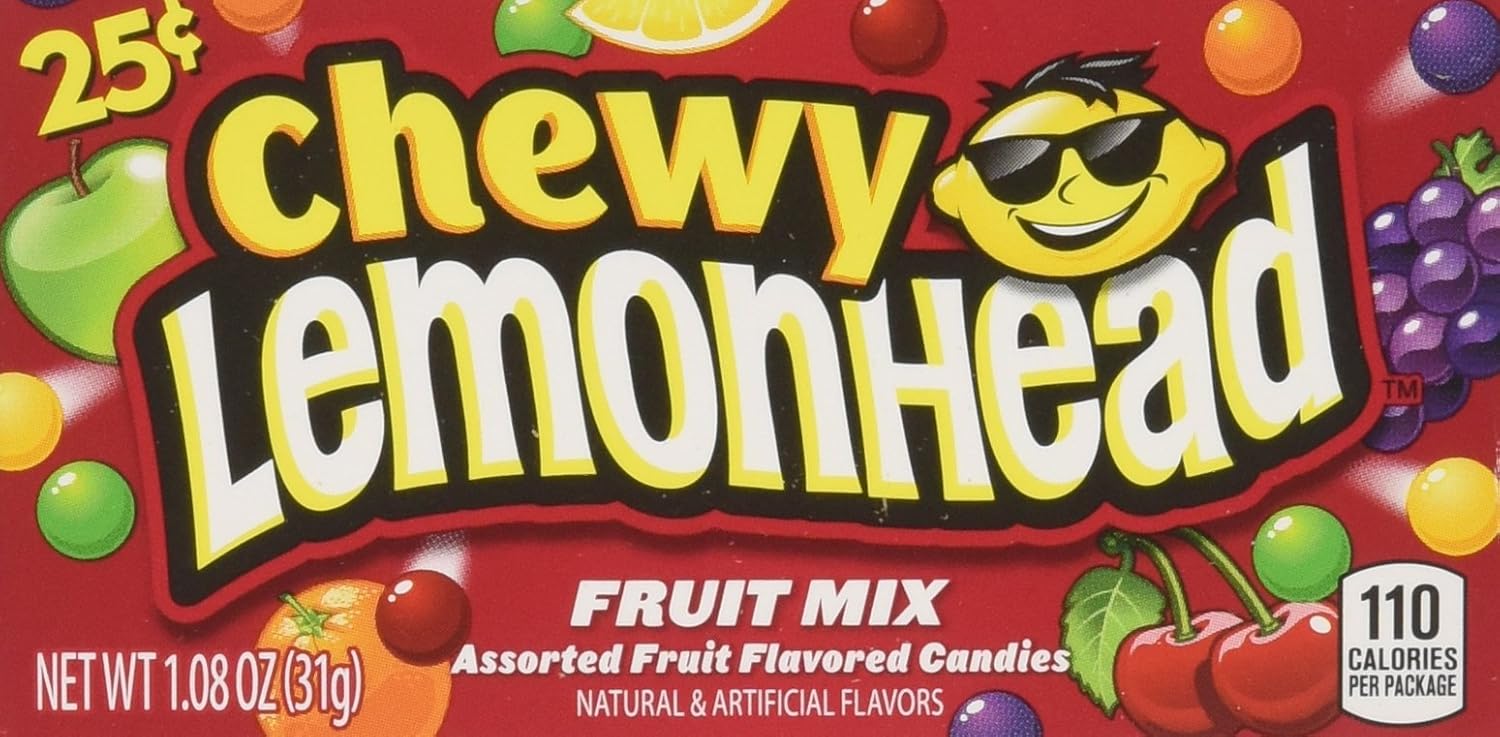 Amazon.com : Chewy Lemonhead Fruit Mix Candy Boxes, Assorted Flavors, 1 ...