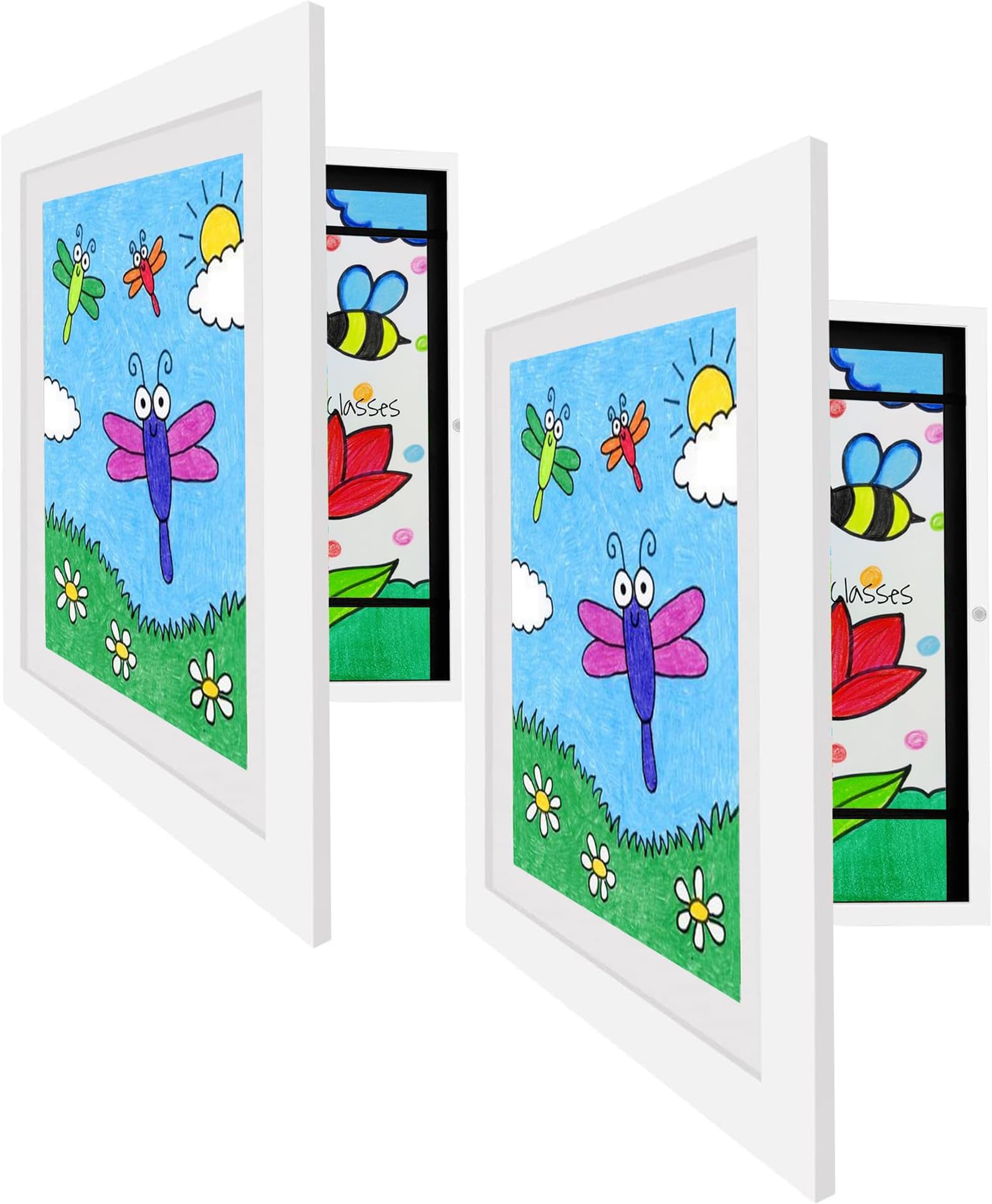Amazon.com - [2-PACK] Kids Art Frame, 8.5x11 Front Opening Kids Artwork ...