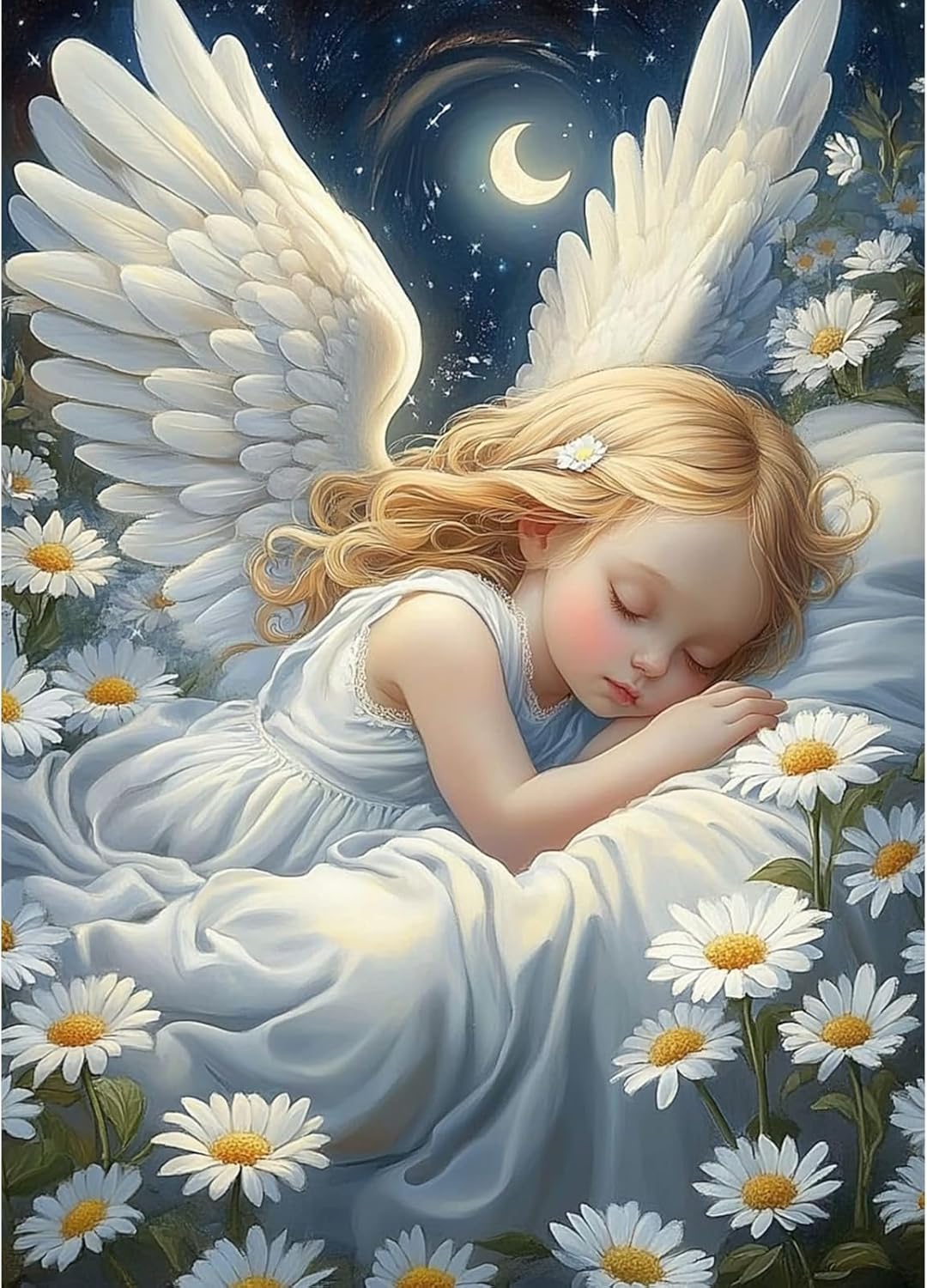 Amazon.com: KEYIFA Diamond Art White Angel Diamond Painting Kits for ...