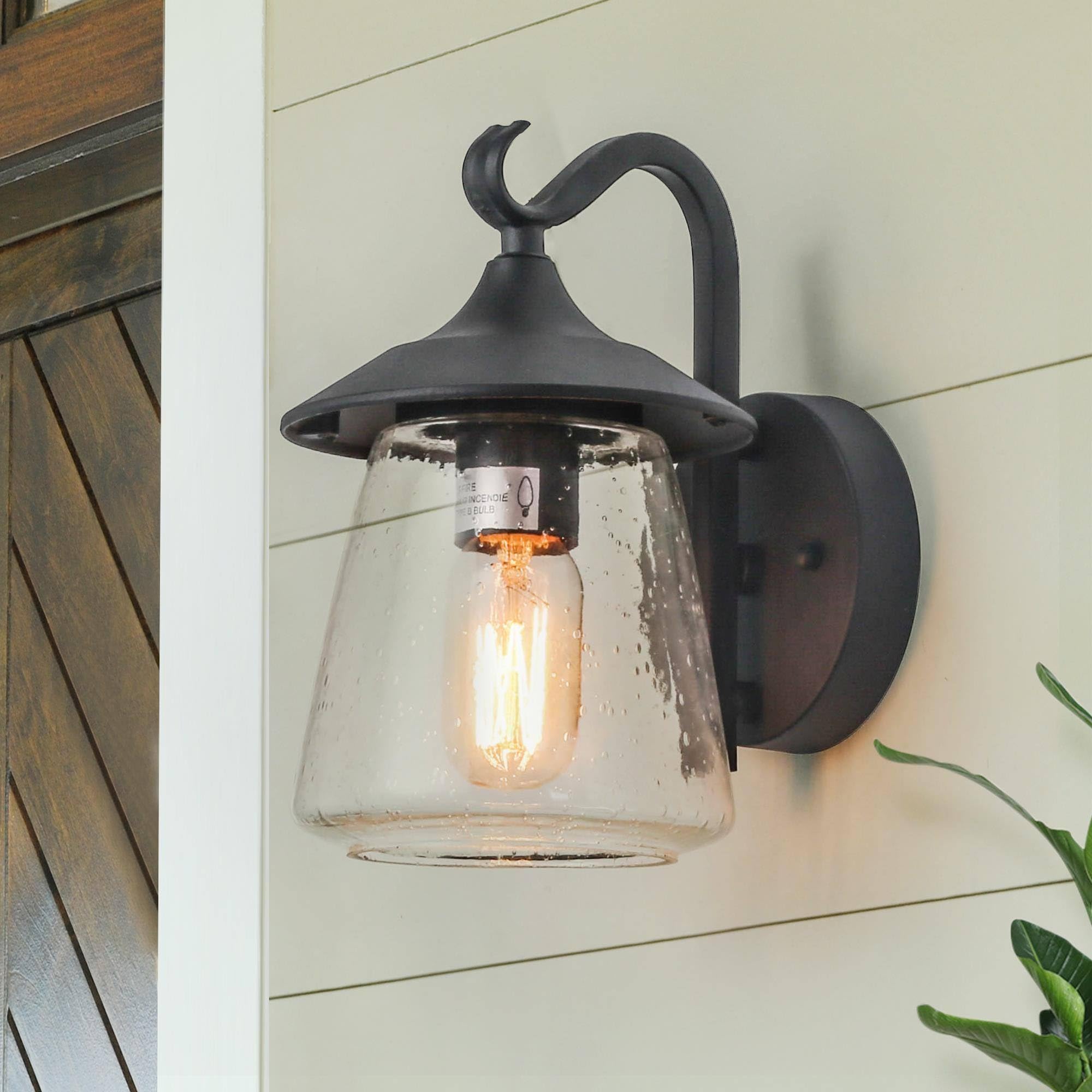LALUZ Outdoor Porch Lighting Wall Mount, Anti-Rust Exterior Wall Light ...
