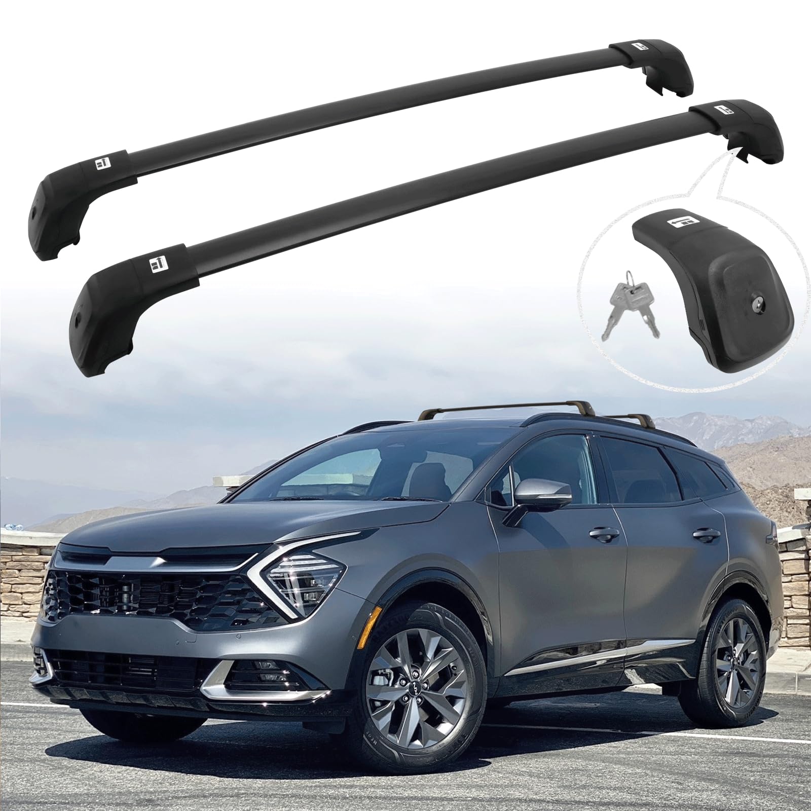 Snapklik.com : Upgraded Aluminum Lockable Cross Bar Fit For 2023 2024 ...