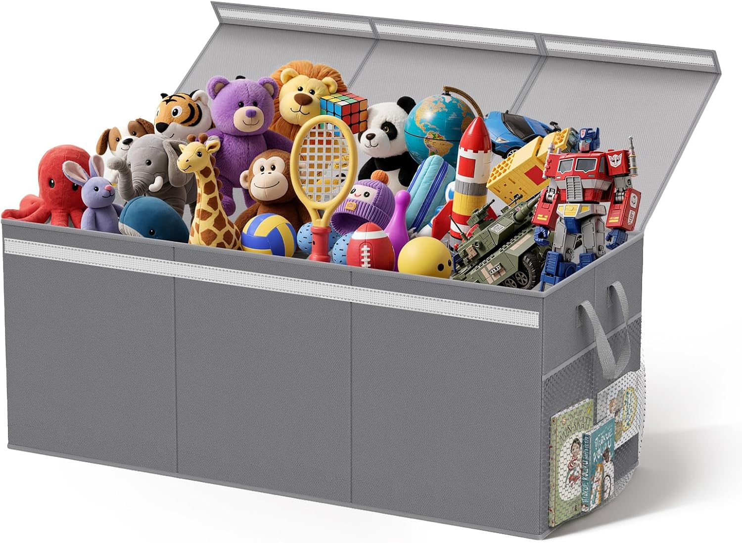 Amazon.com: Lewondr 160L Extra Large Toy Storage Organizer with Lid, 40 ...