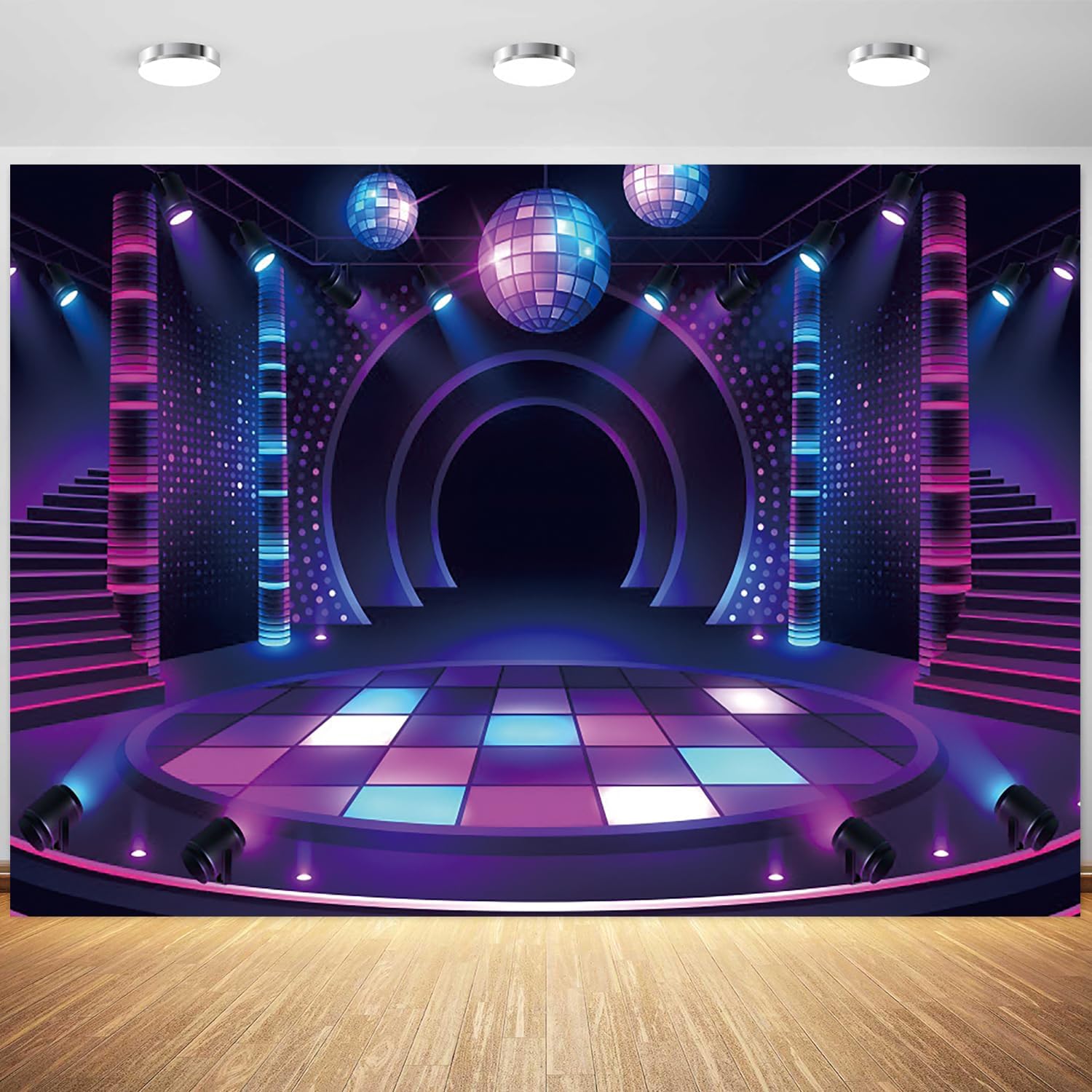 Amazon.com : 7x5ft Stage Spotlight Backdrop Concert Live Dancing ...