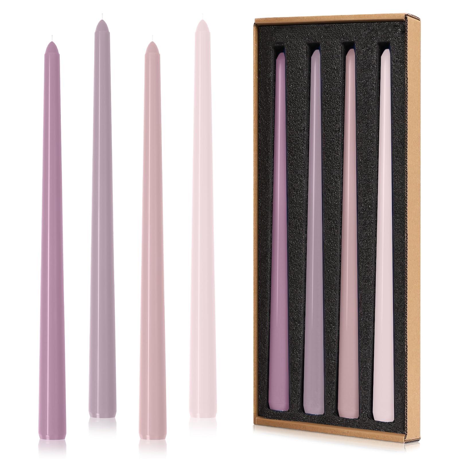 Amazon.com: Taper Candles 12'' Tall Purple Pink Ombre Colored ...