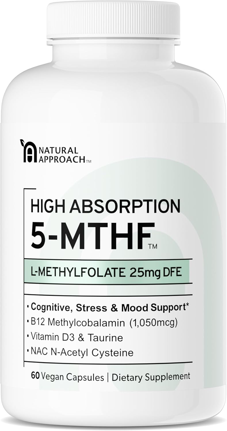Amazon.com: L-Methylfolate 15mg (Bioactive B9 Folate) plus Methyl B12, D3, Taurine & NAC ...