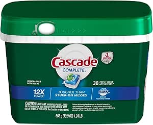 Cascade Detergente para lavavajillas Complete 38 unidades : Amazon.com.mx: Salud y Cuidado Personal