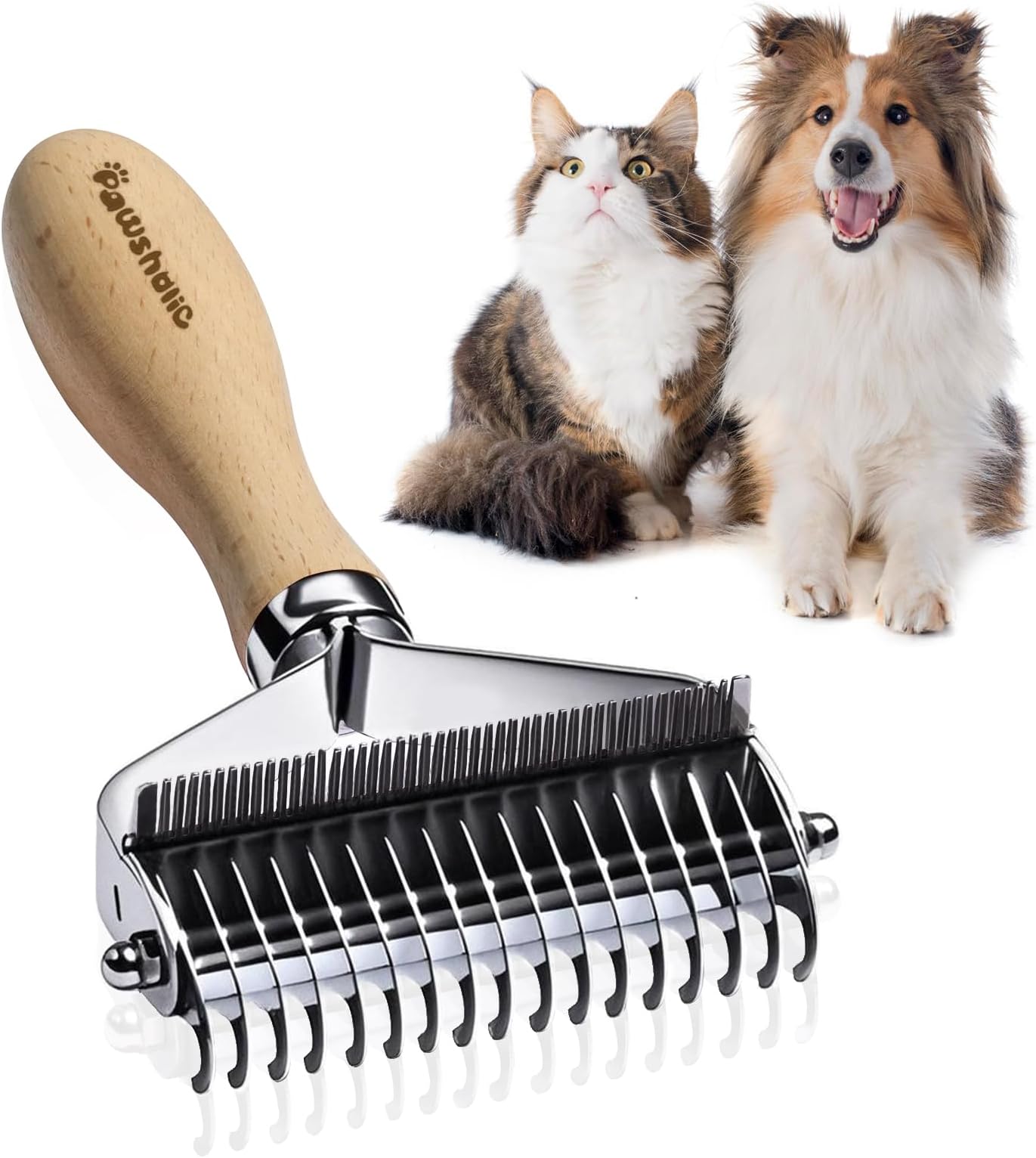 Amazon.com: PAWSHOLIC 3-in-1 Professional Pet Shedding Dematting Comb ...