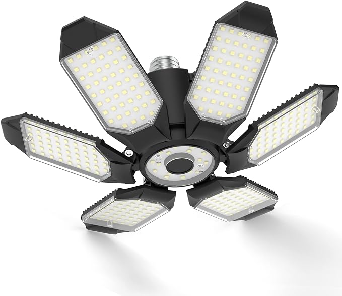 BRAINIAC LED Garage Light Bulbs 150W 15000LM 6500k Super Bright Garage ...