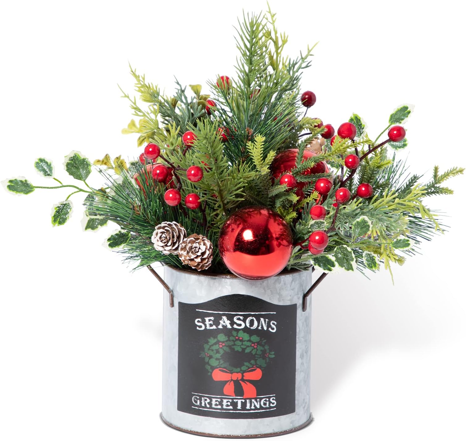 Amazon.com: Funecy Artificial Christmas Flowers with Christmas Packing ...