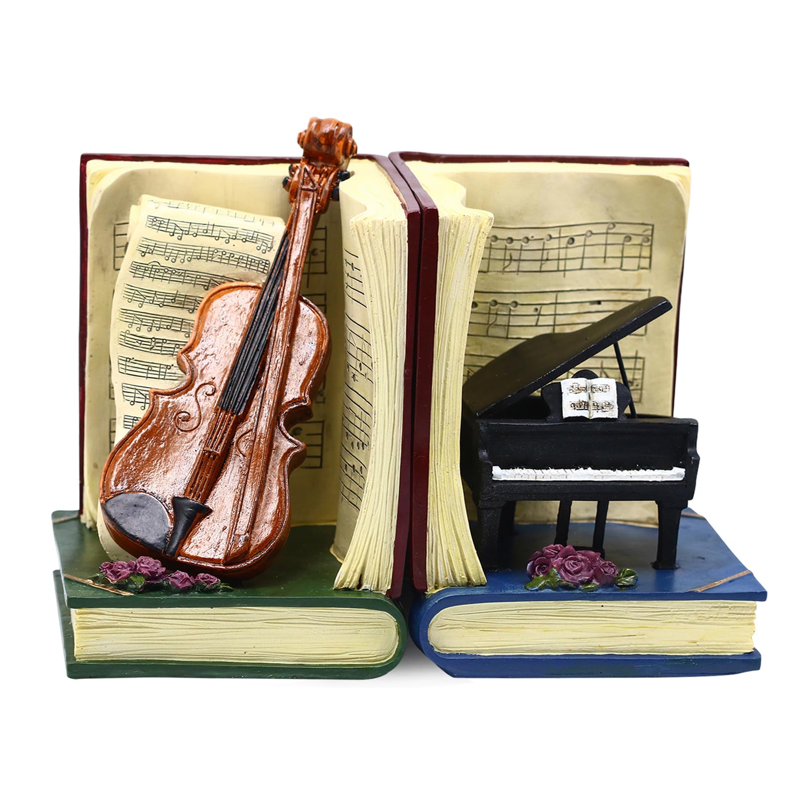Amazon.com: Maibiansm Vintage Music Book Ends for Shelves, Book Ends ...