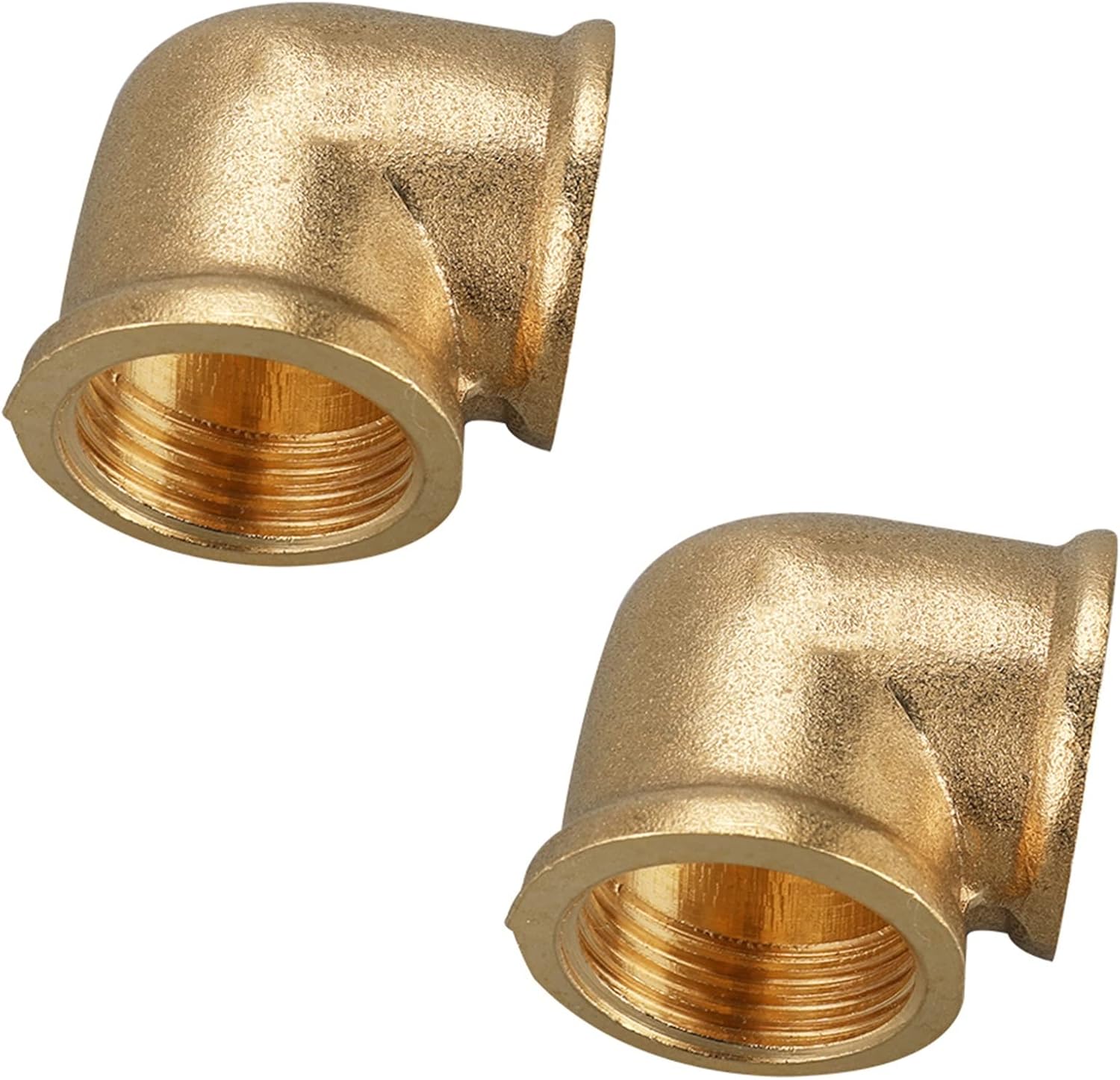 2 STÜCKE Innengewinde Außengewinde Gewinde 90 Grad Messing Winkel ...