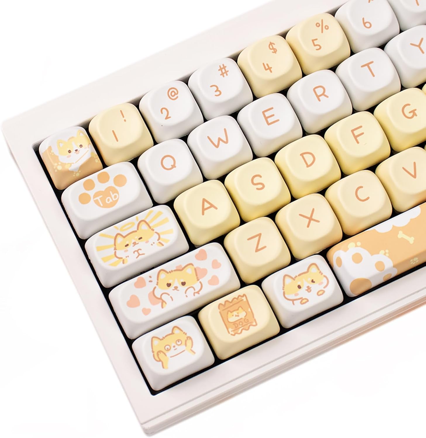 Amazon.com: Zioyihan 61 Percent Keycaps, PBT Keycap MOA Profile 95 Keys ...