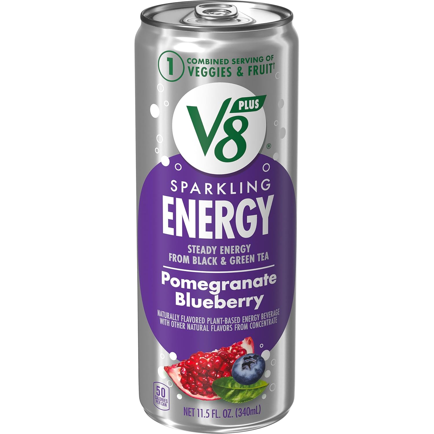 Amazon.com : V8 +Energy Sparkling Pomegranate Blueberry Juice Energy ...