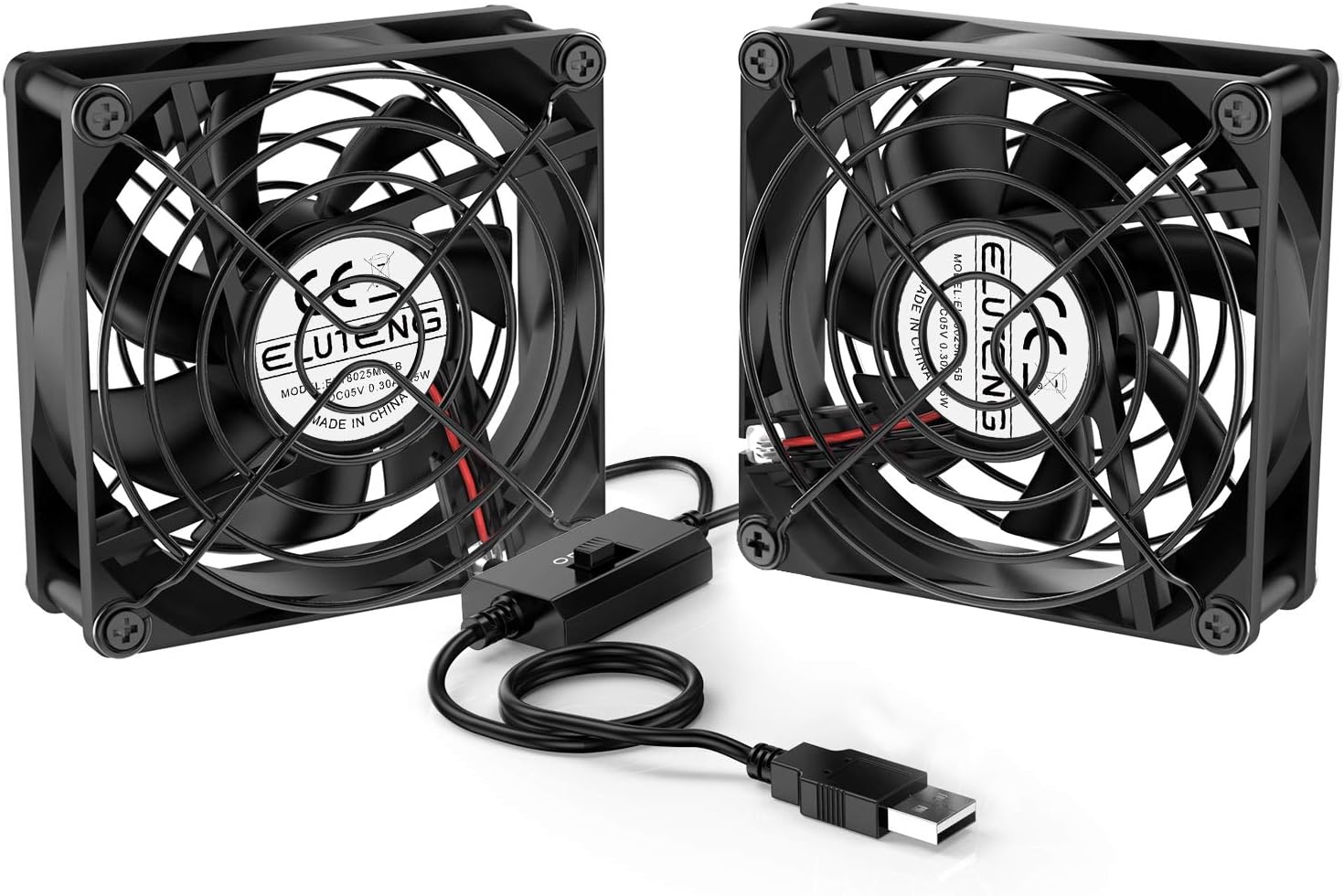 Amazon.com: RDEXP Black 5V USB Power Silent Computer Cooling Fan for ...