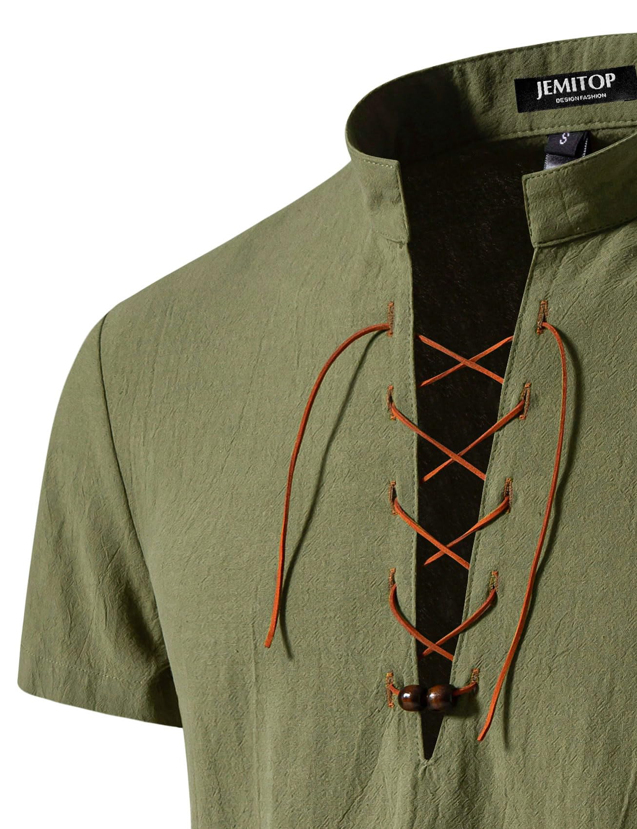 Snapklik.com : Mens Retro Renaissance Costume Short Sleeve Lace Up ...