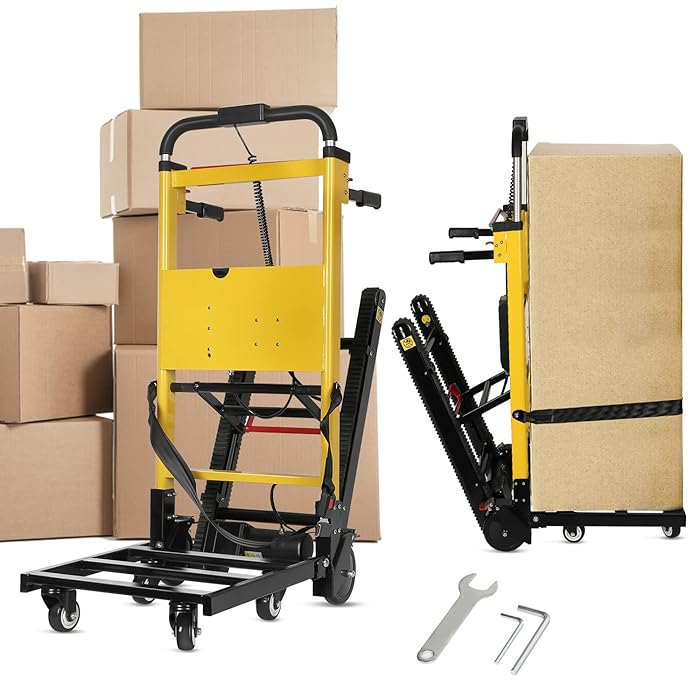 Buy Electric Stair Climbing Hand Truck 440LB Max Load 120W Power ...