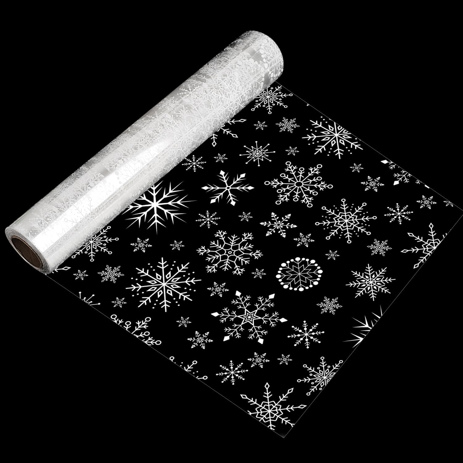 ZALAON Cellophane Wrap Roll - 80CM x 30M Snowflakes Cellophane Wrap ...