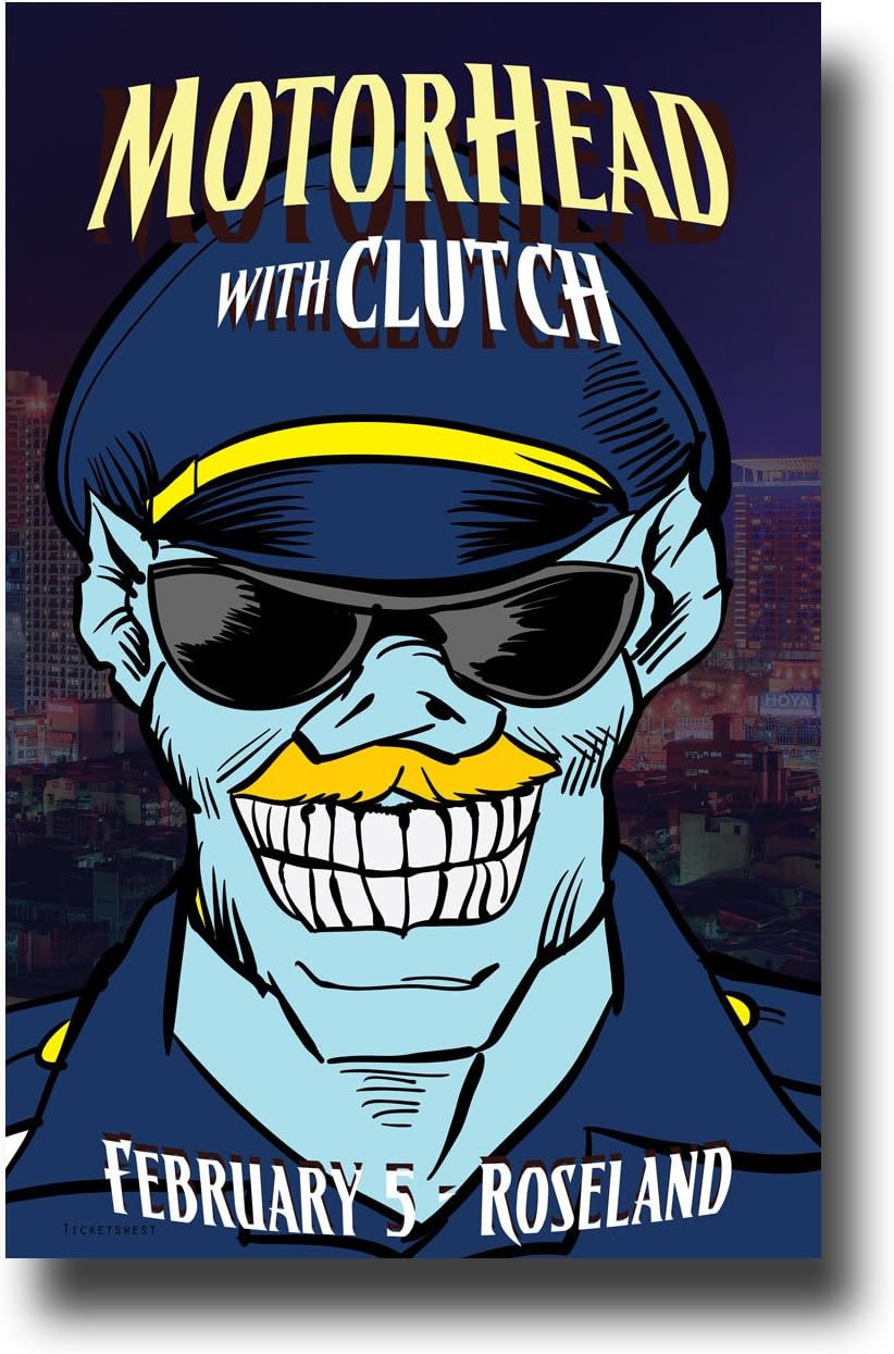 Amazon.com: Motorhead Poster - 11 x 17 Promo for Concert w/Clutch ...