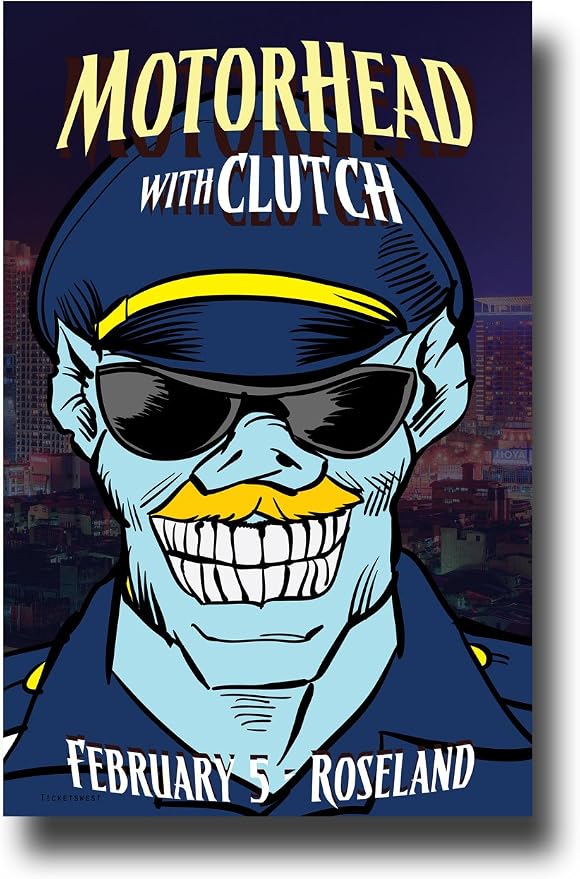 Amazon.com: Motorhead Poster - 11 x 17 Promo for Concert w/Clutch ...