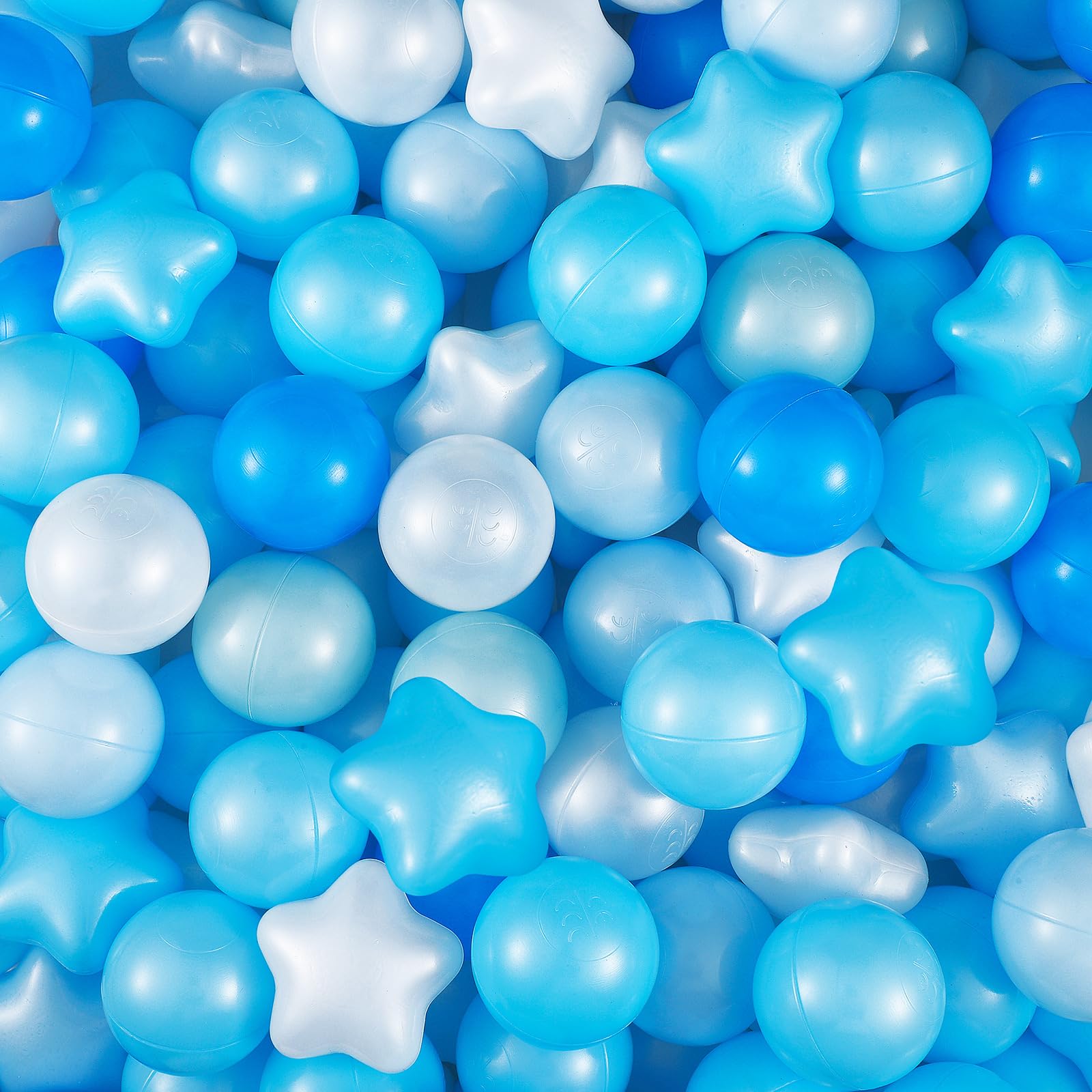 Liliful 500 Pcs Play Ball Crush Proof Play Plastic Balls for Girls Boys ...