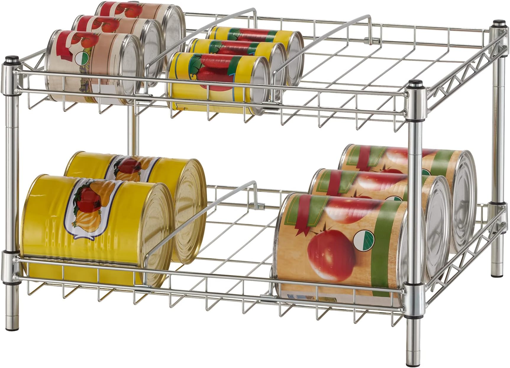 Amazon.com: TRINITY BASICS EcoStorage 2-Tier Can Organizer Rack, 2-Pack ...