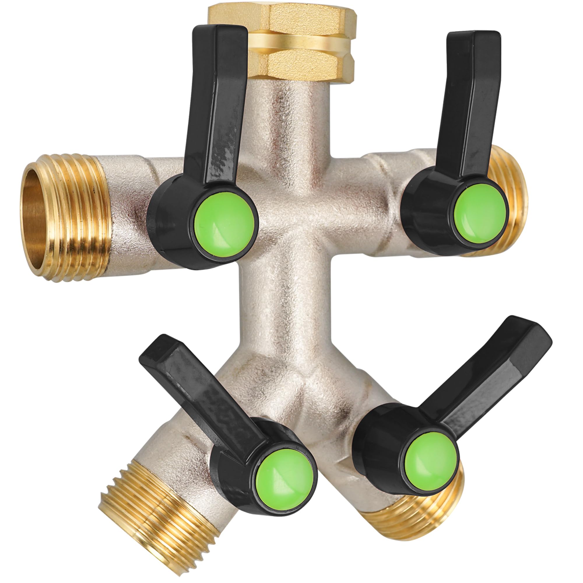Garden Hose Splitter Tesmotor 3 Way Brass Tap Splitter, 3/4 Inch 3 Way ...