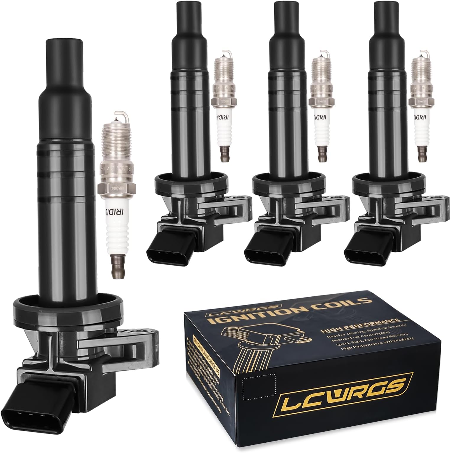Amazon.com: Set of 4 Ignition Coil Pack and Spark Plugs Fits for Toyota ...