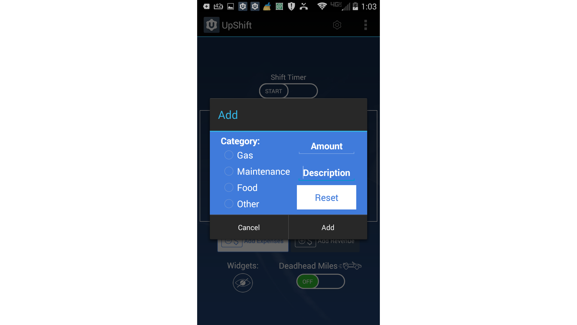 UpShift Rideshare Dash BETA - App on Amazon Appstore