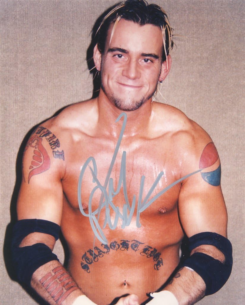 CM Punk - Autographed WWE Wrestling 8x10 Photo at Amazon's ...