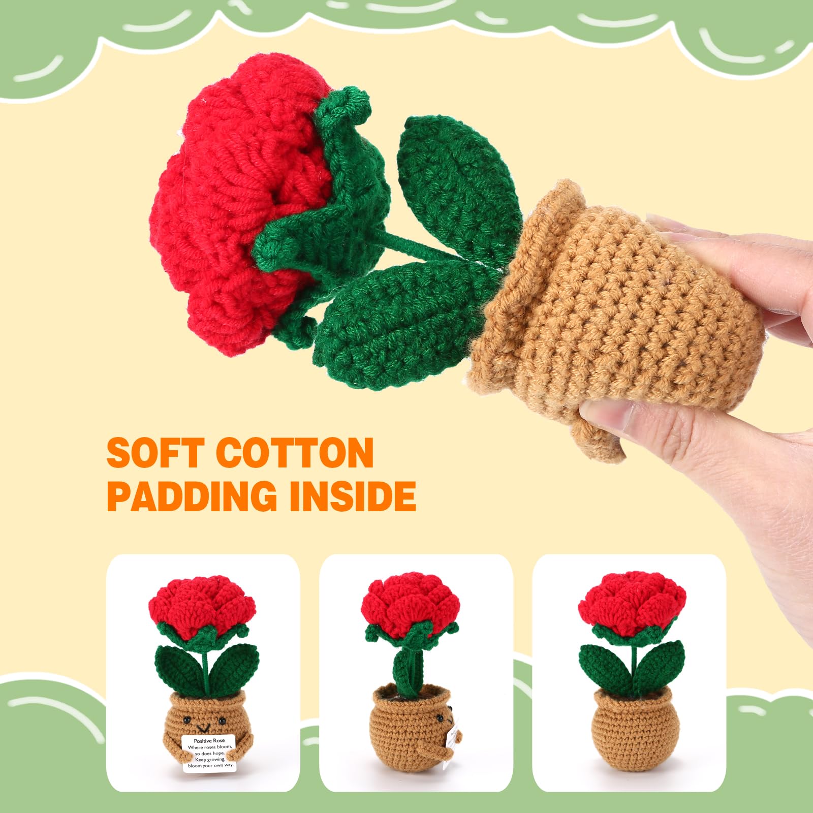 Snapklik.com : Mini Cute Positive Ross Crochet Thank You Crochet Gift ...