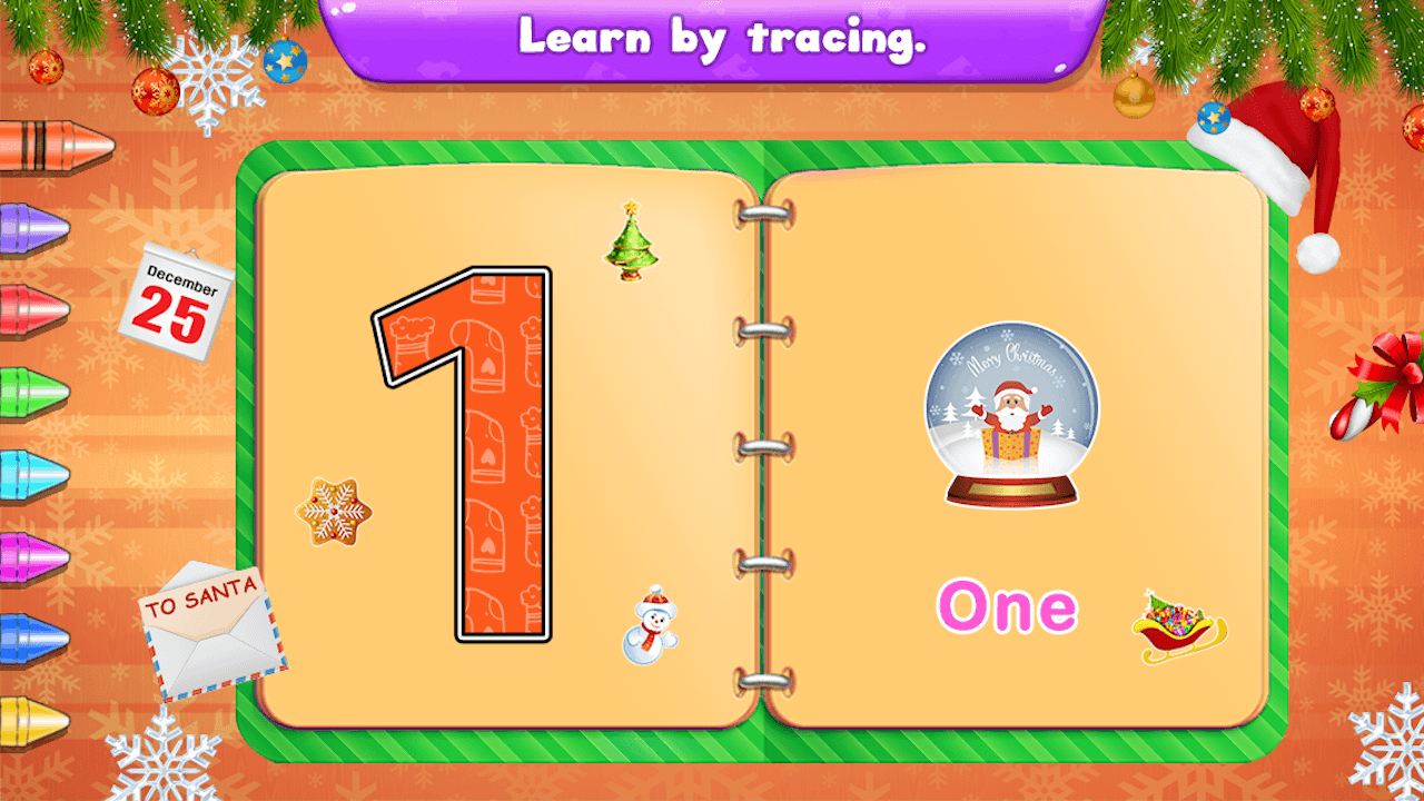 Tracing Alphabets & Numbers With Santa - Learn ABC &123 - App on Amazon ...