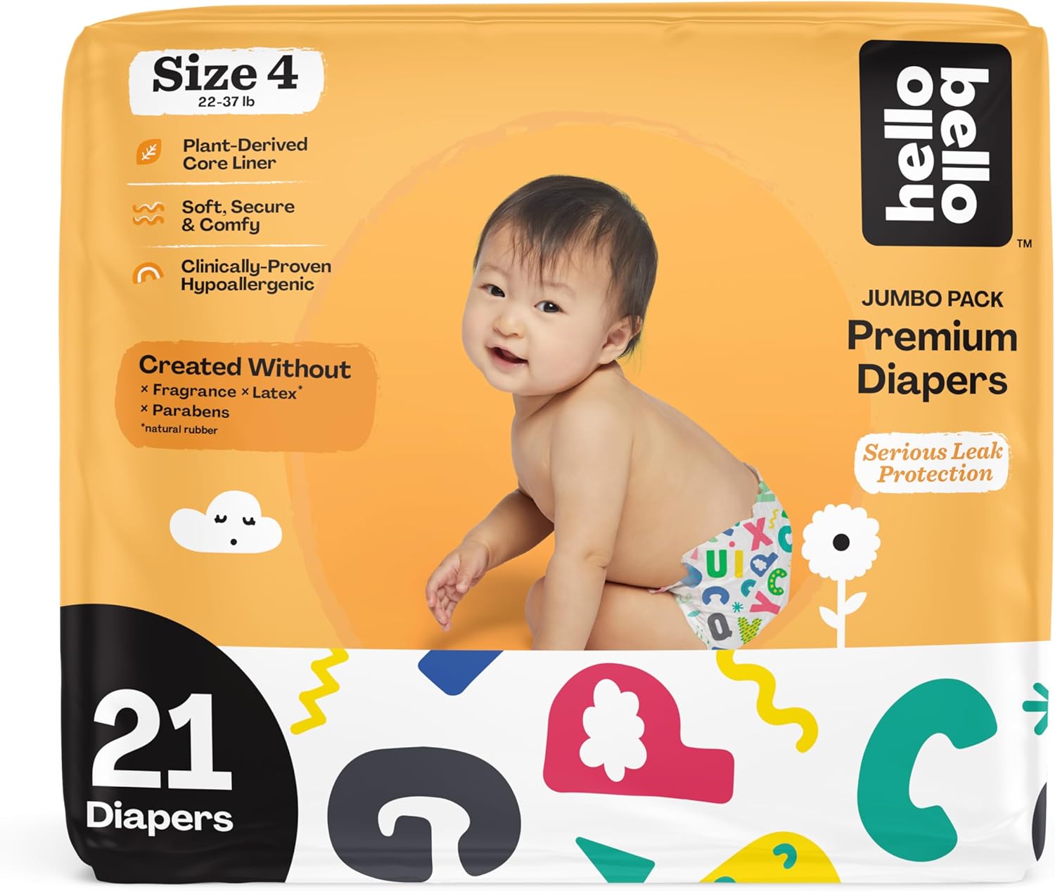 Amazon.com: Hello Bello Premium Baby Diapers Size 4, 21 Count of ...