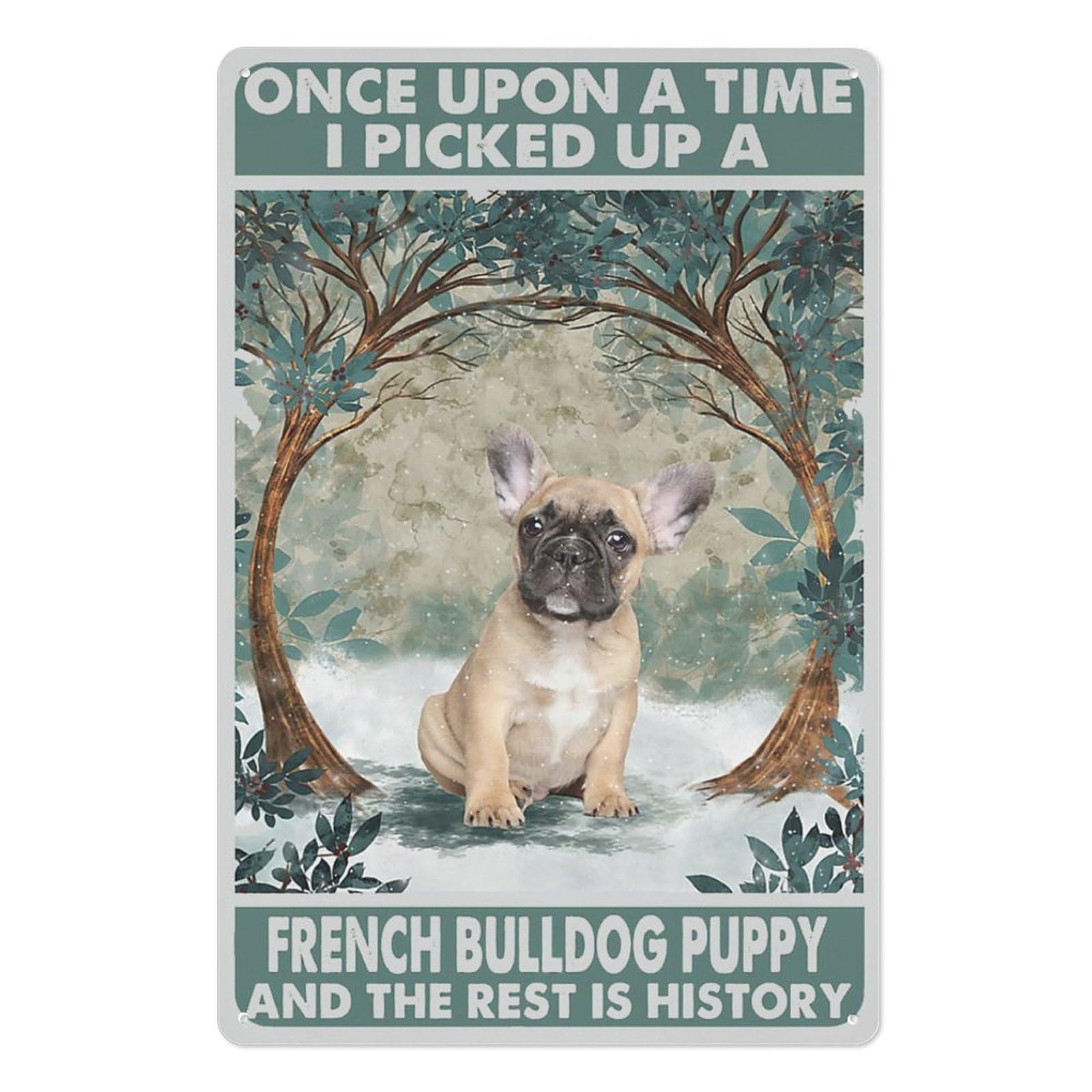 Amazon.com: Vintage Metal Sign French Bulldog Wall Decor Hanging Art ...