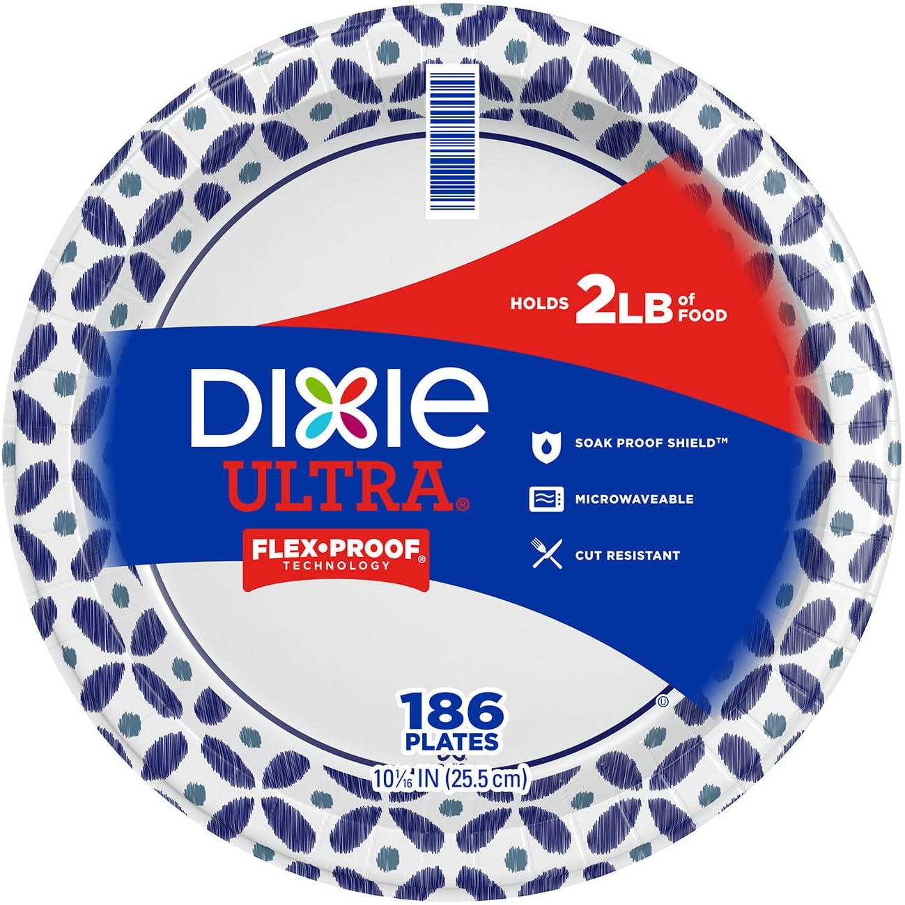 Amazon.com: Generic Dixie's Ultra Paper Plate, 10-1/16 Inch, 186 Count ...