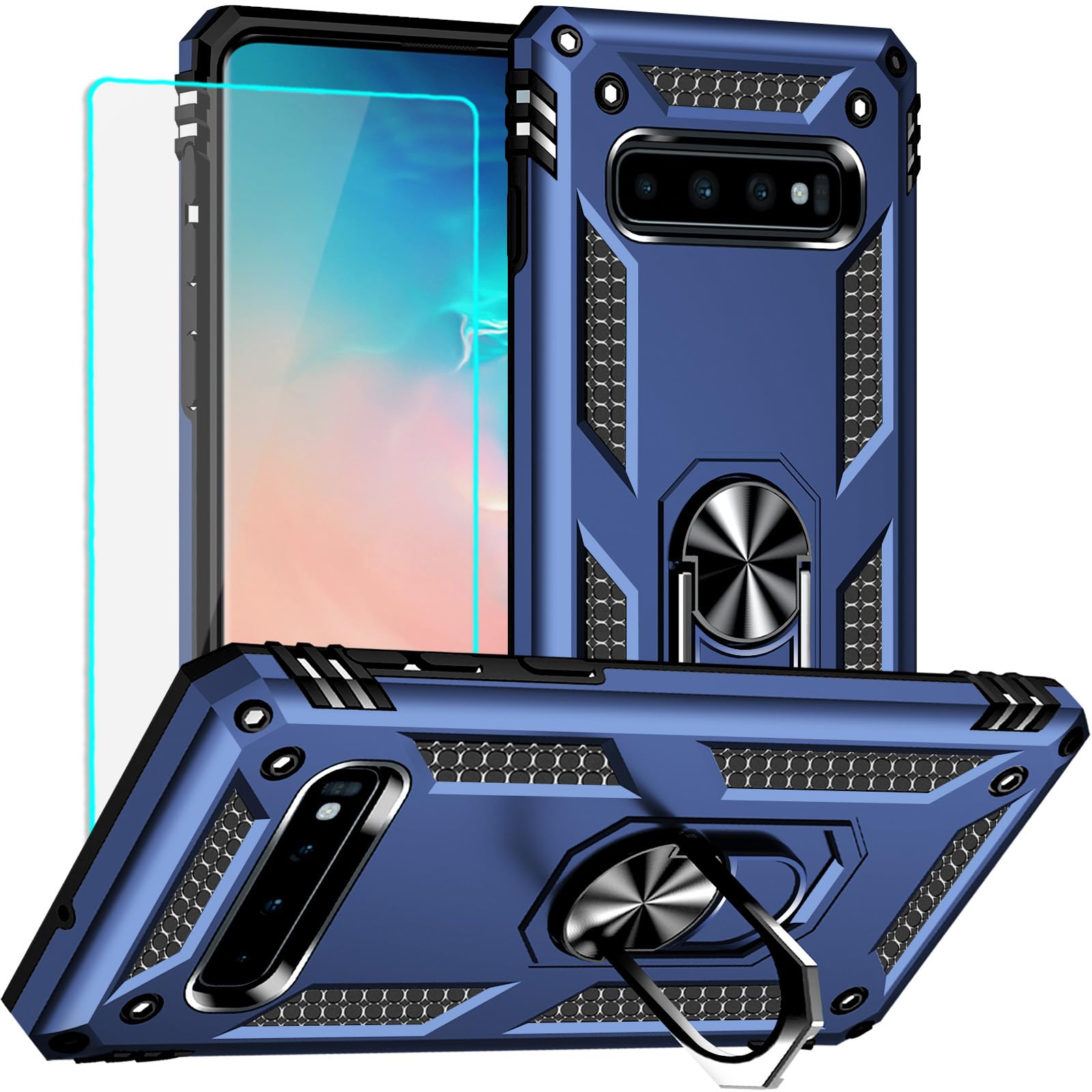 Amazon.com: for Galaxy S10 Case: Samsung Galaxy S10 Case with HD Screen Protector - Military ...