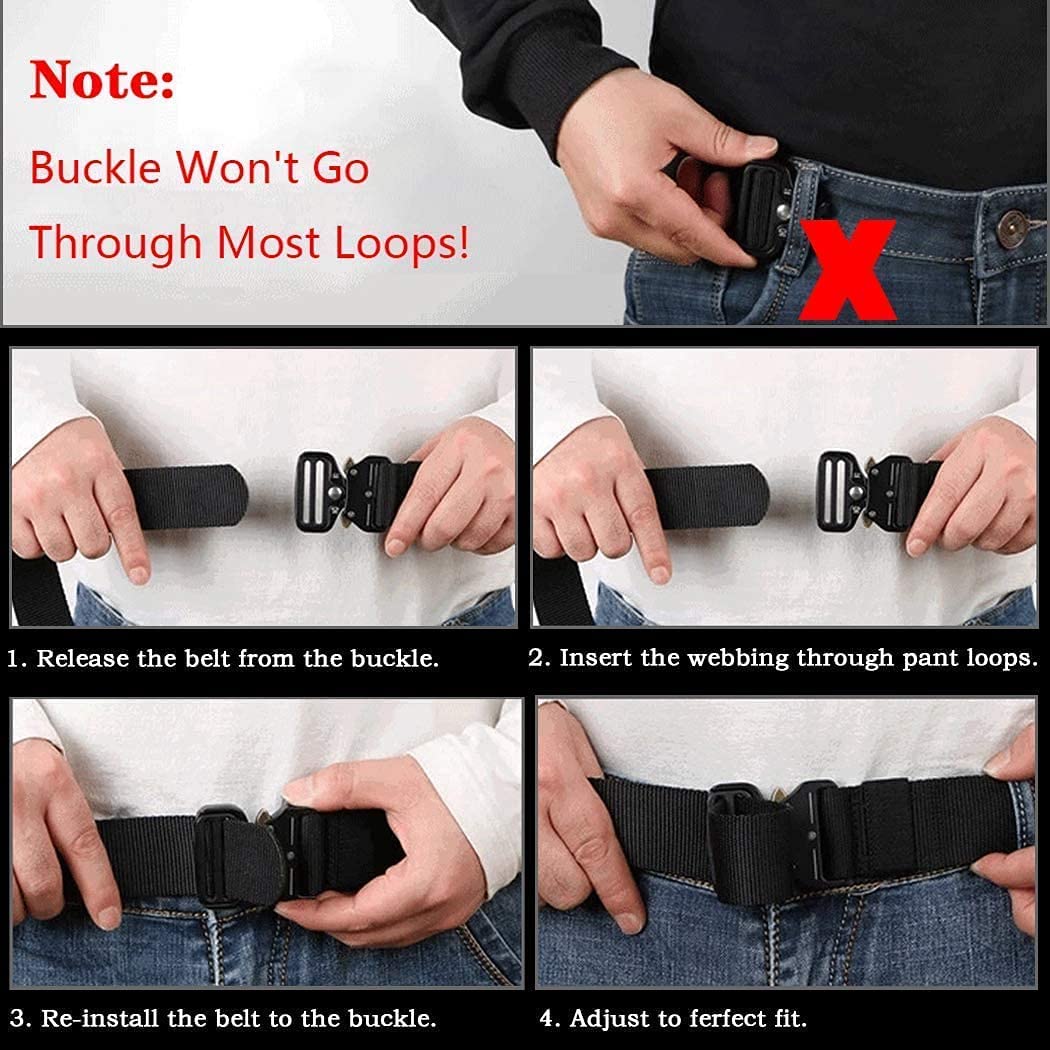 Snapklik.com : MOZETO Tactical Belts For Men 1.5" Nylon Work Utility ...