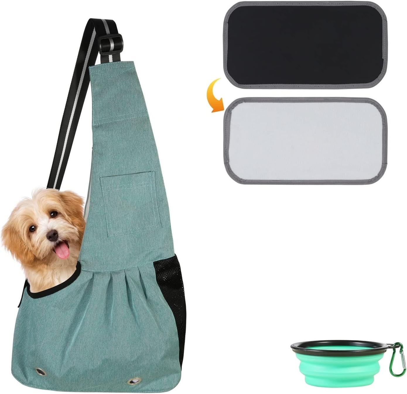SLSON Pet Sling Carrier Hands-free Sling Pet Cat and Small Dog Carrier ...