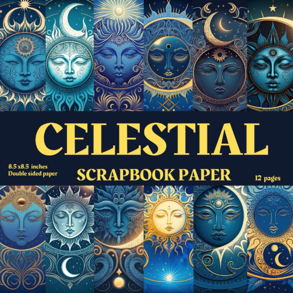 Celestial Scrapbook Paper: Sleeping Sun Celestial patterns scrapbook ...