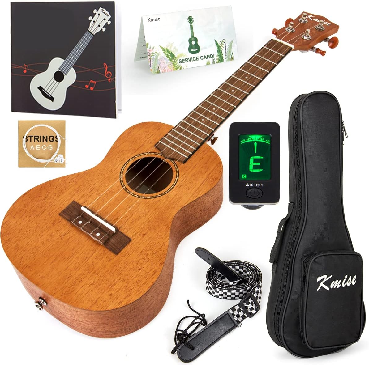 Kmise Tenor Ukulele Starter Kit Mahogany Ukelele 26 inch with Gig Bag ...