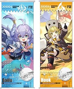 Amazon.com: Hilichurl Bailu Hook Poster Star Rail Hanging Painting ...