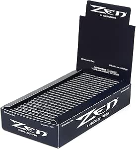 Amazon.com: 1 box (25 packs) x ZEN Original rolling paper size 1 1/4 ...